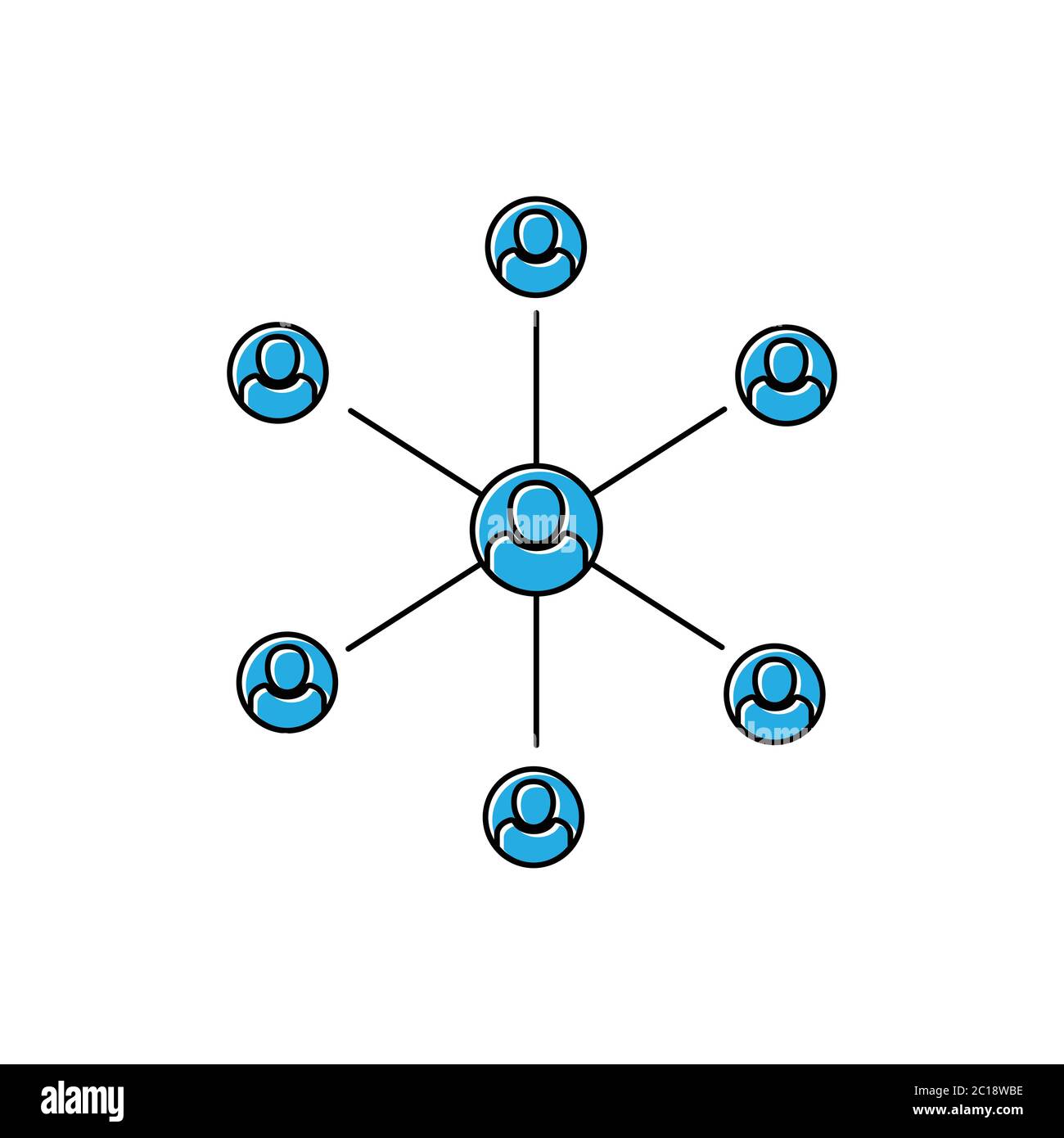 Network flat icon. Design template vector Stock Vector Image & Art - Alamy