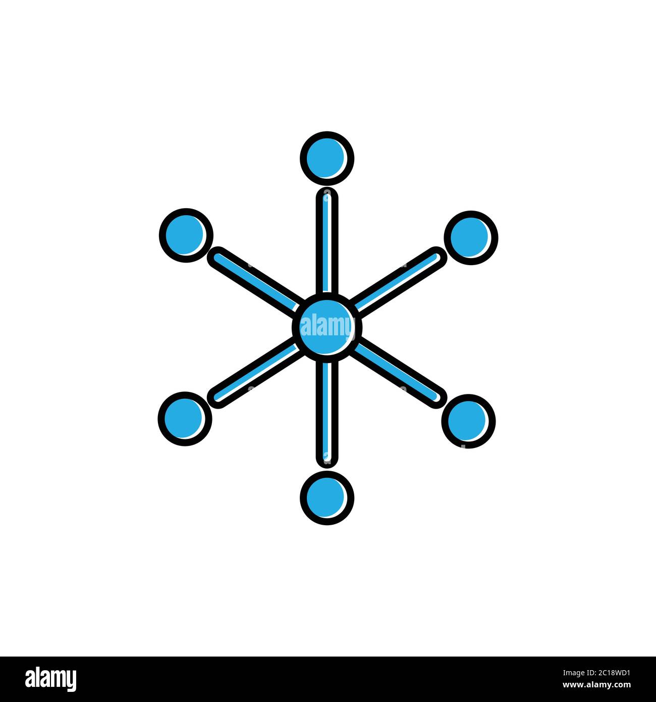 Network flat icon. Design template vector Stock Vector Image & Art - Alamy