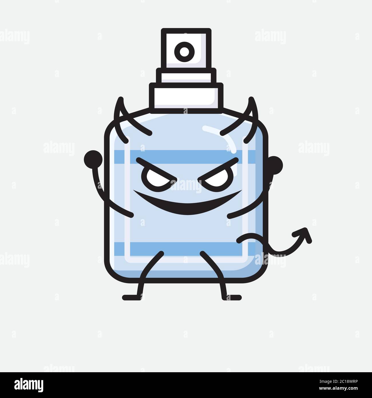 An Illustration of Cute Hand Sanitizer Mascot Vector Character in Flat ...