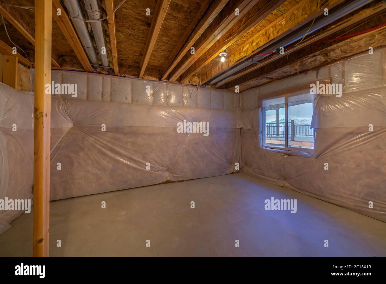 Empty interior of an insulated room interior Stock Photo - Alamy