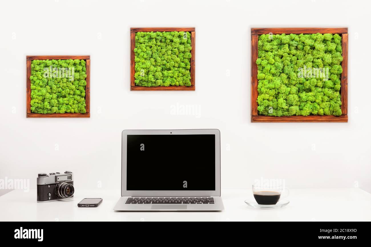 Stylish Minimalist workspace Stock Photo - Alamy