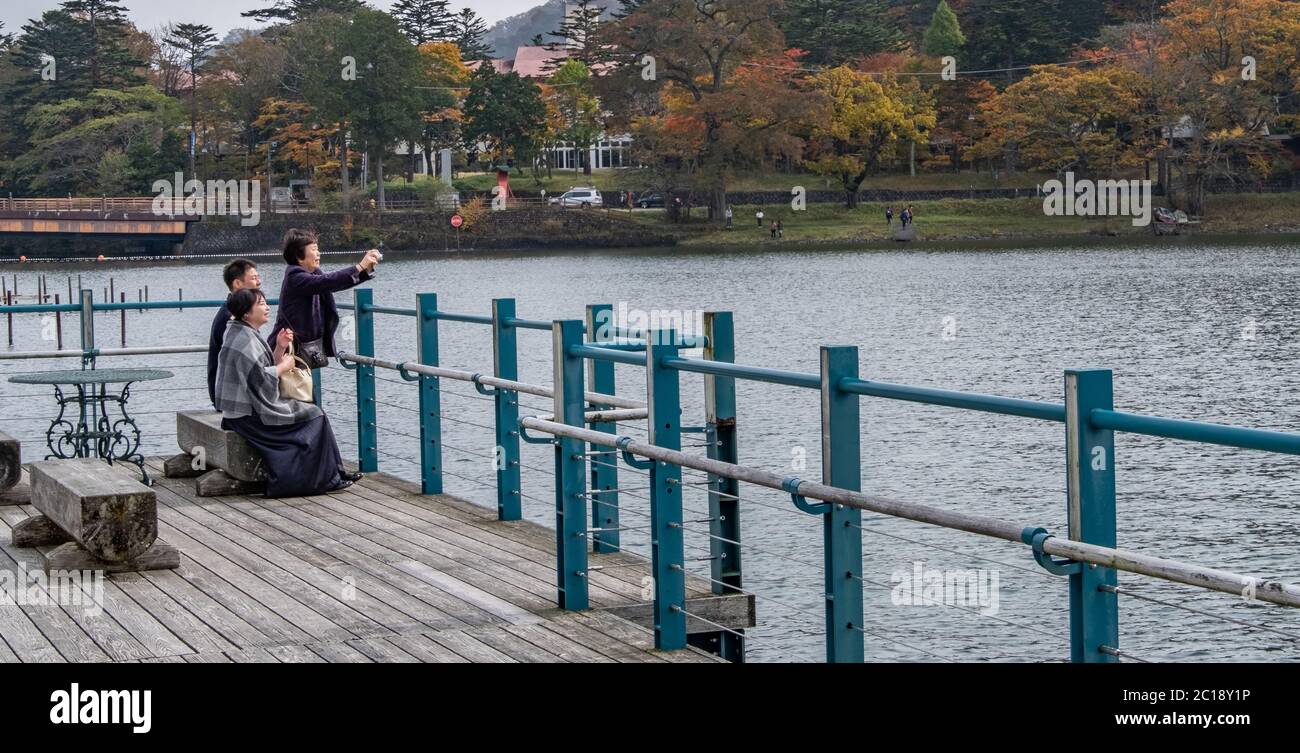Tourist at the Nikko mountain village in rural Japan Stock Photo - Alamy