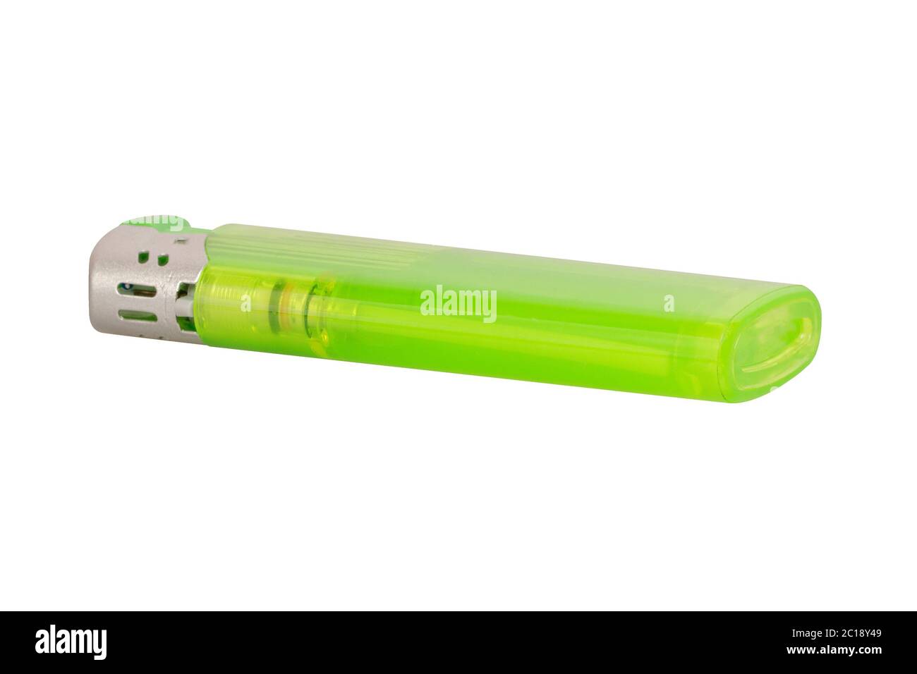 Green lighther isolated on a white background Stock Photo - Alamy