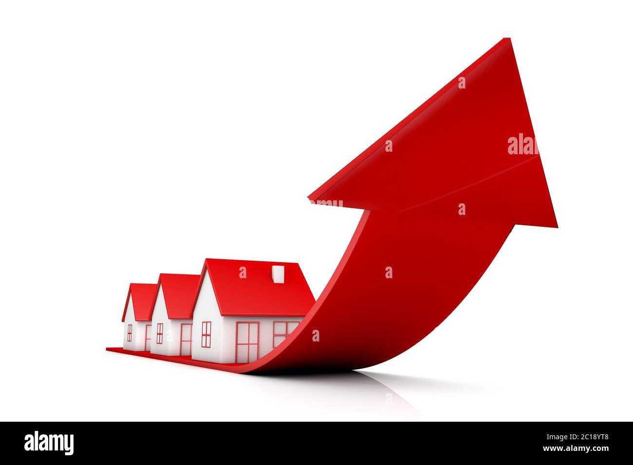 Red house arrow concept hi-res stock photography and images - Alamy