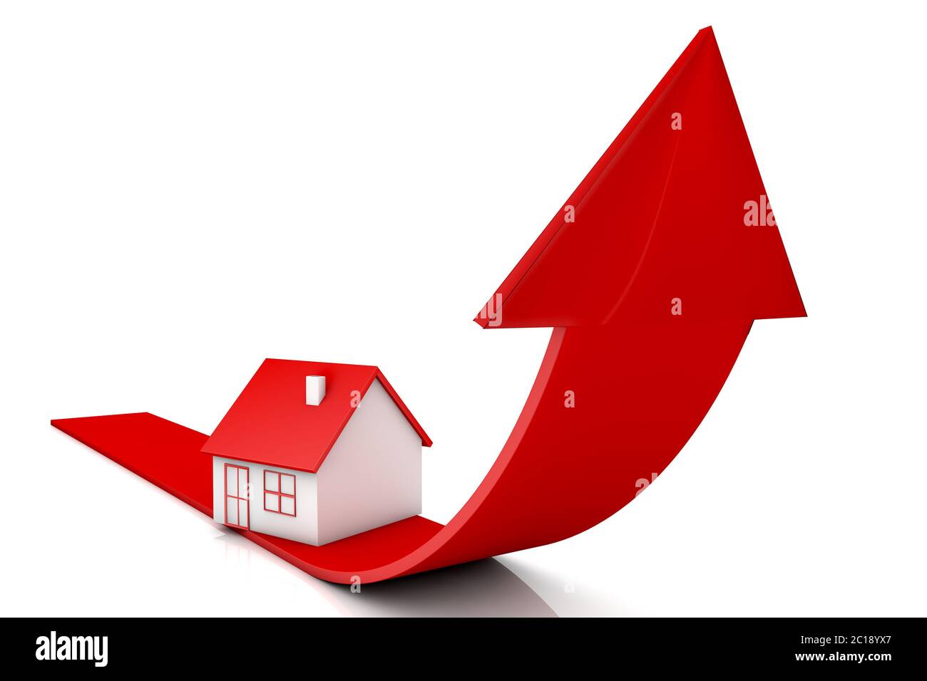 Red house arrow concept hi-res stock photography and images - Alamy