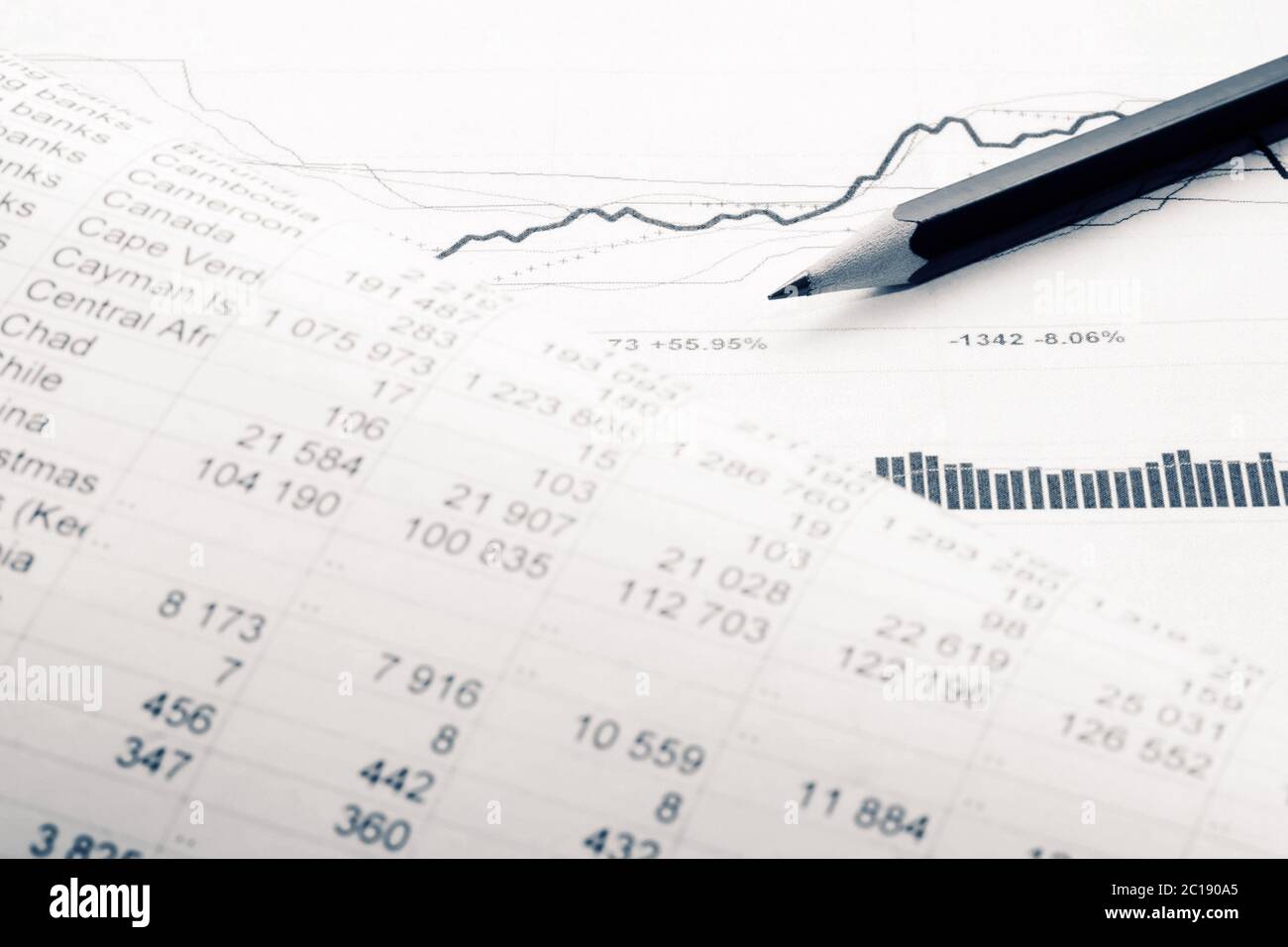 Financial accounting stock market graphs analysis Stock Photo - Alamy