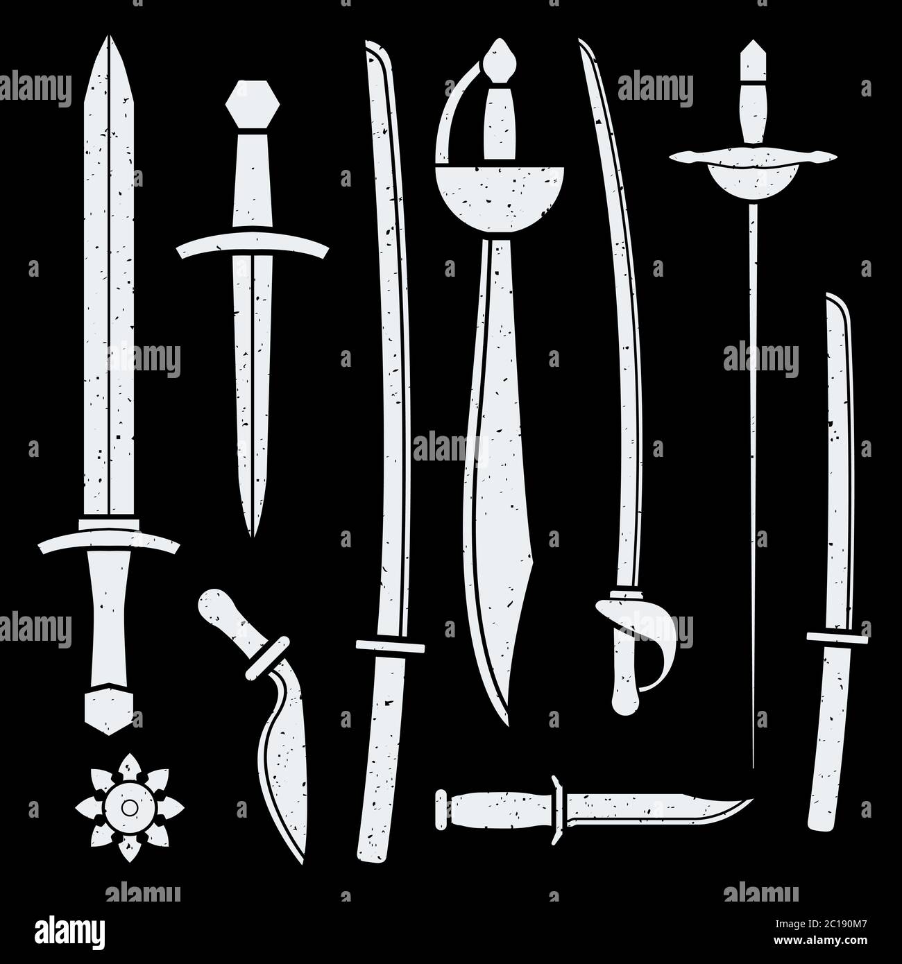 medieval cold steel arms collection Stock Photo - Alamy