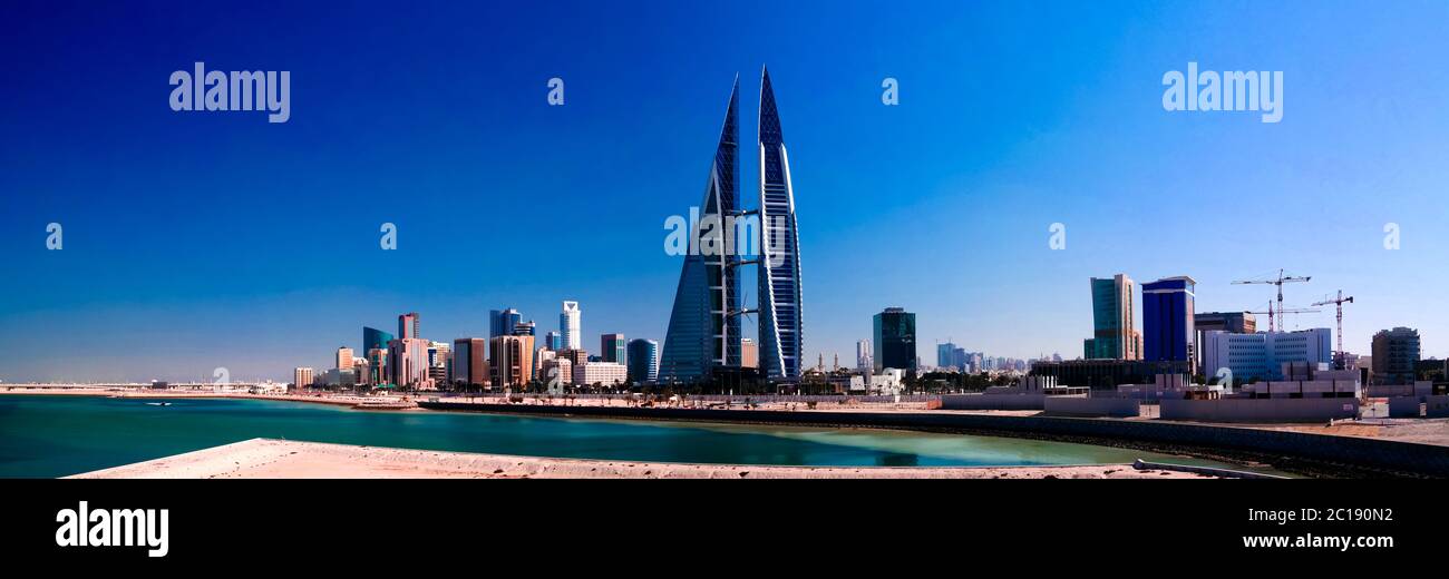 panorama cityscape view to Manama city, Bahrain Stock Photo - Alamy