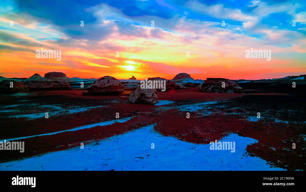 Abstract nature rock formations aka sculptures at sunrise,White Stock ...