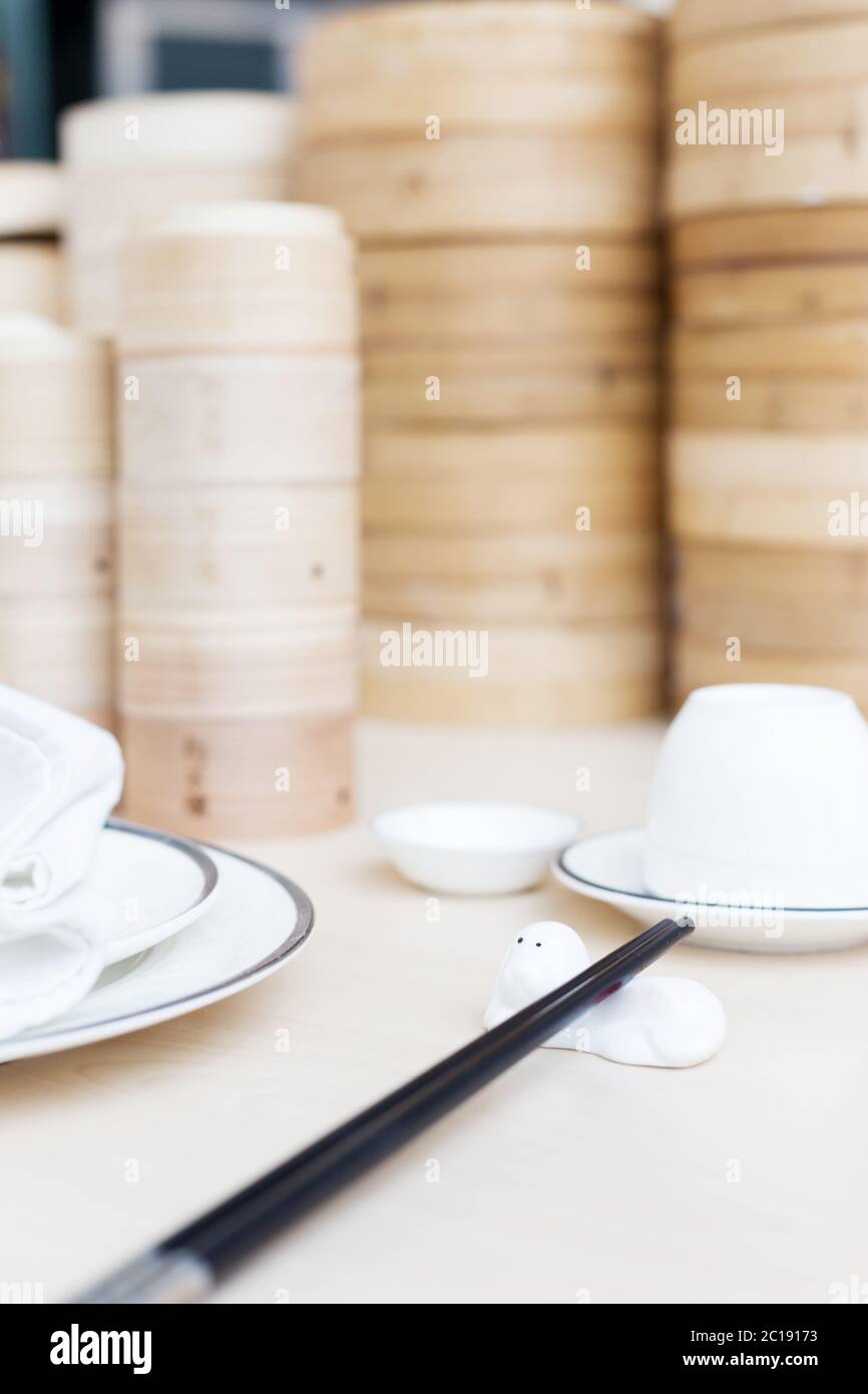 bamboo food containers Stock Photo - Alamy