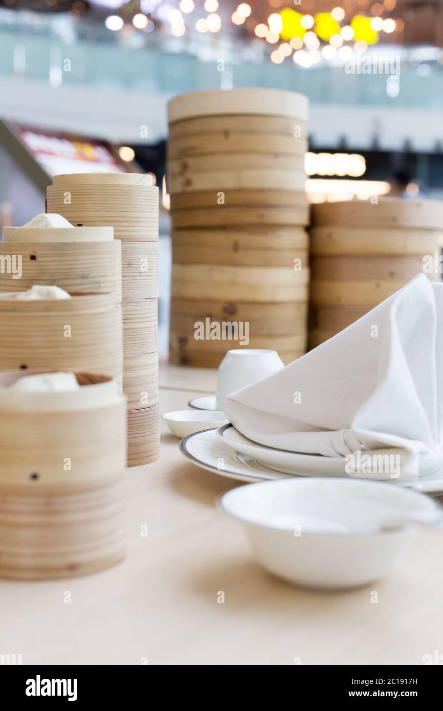 bamboo food containers Stock Photo - Alamy