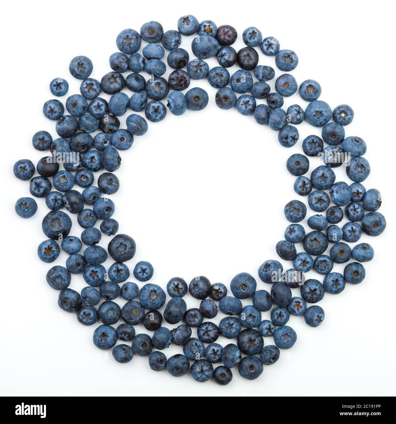 Blueberry Frame isolated on white Stock Photo - Alamy