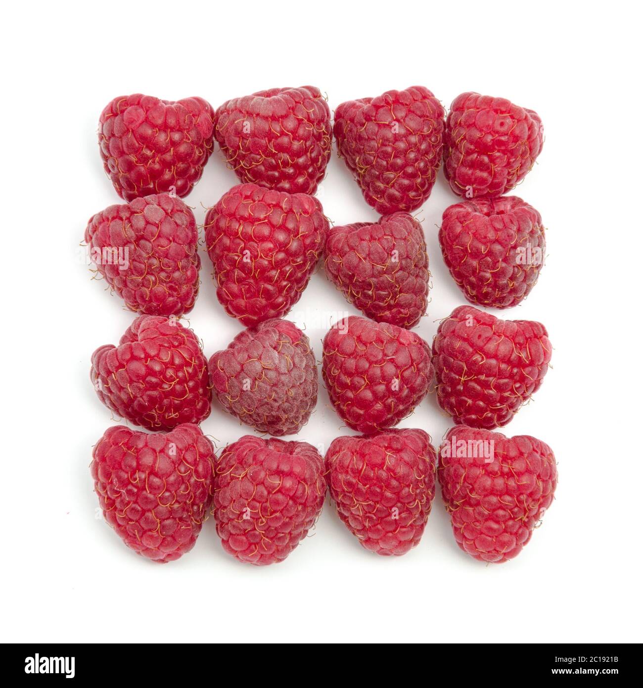 Raspberries isolated on white background Stock Photo - Alamy