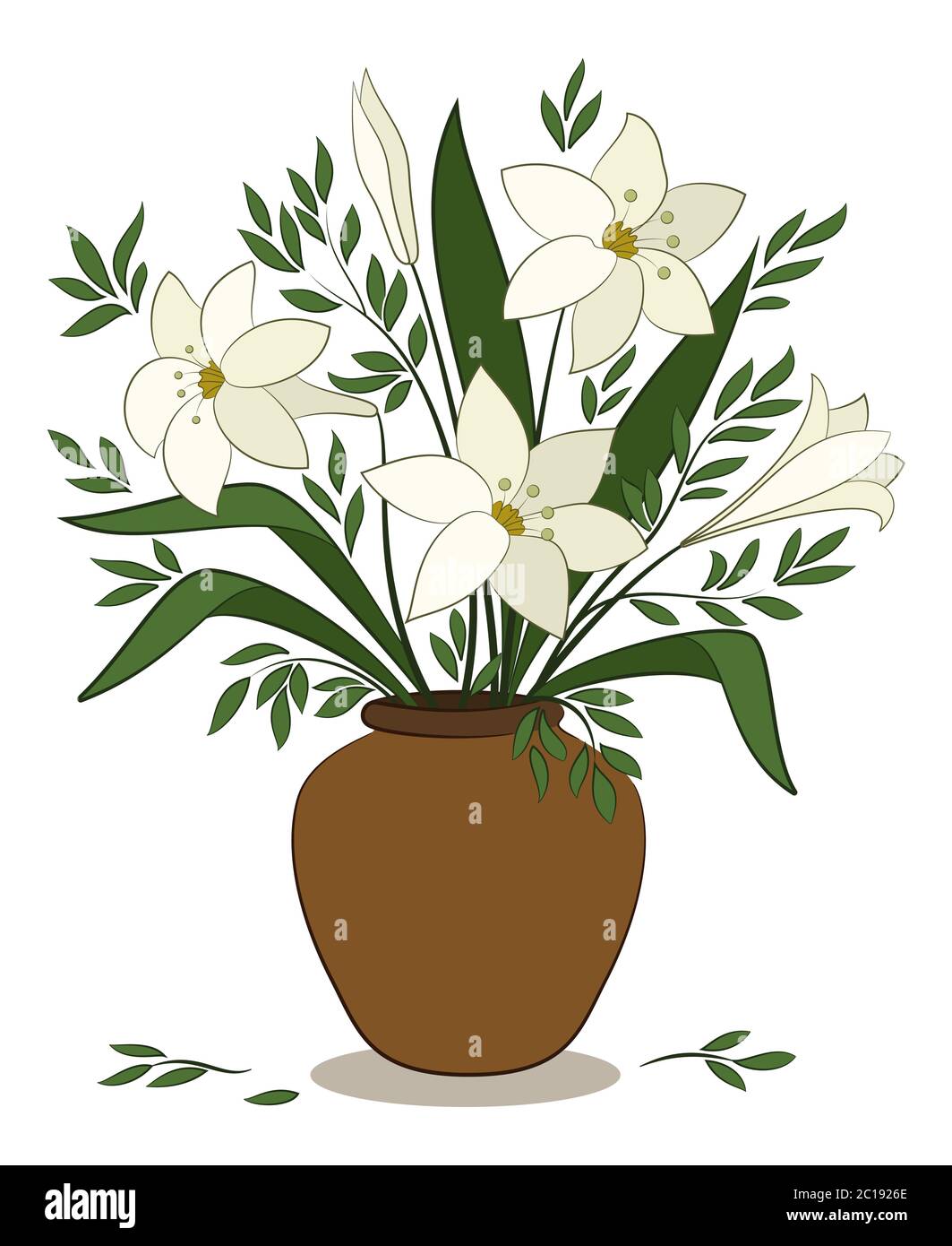 Lily flowers in foliage Cut Out Stock Images & Pictures - Alamy