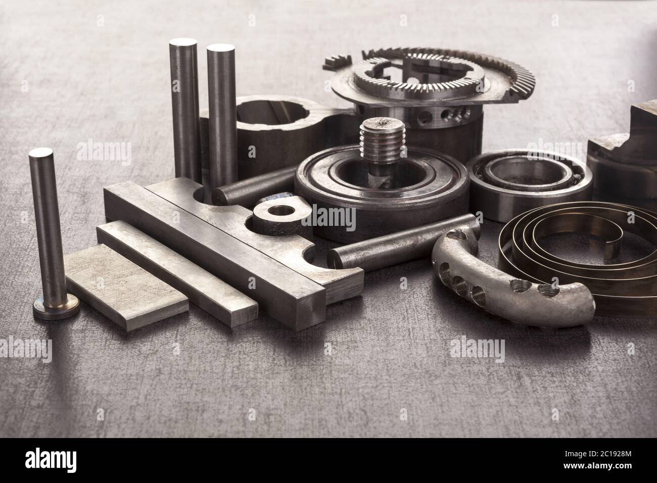 Group of bolts and mechanical components Stock Photo - Alamy
