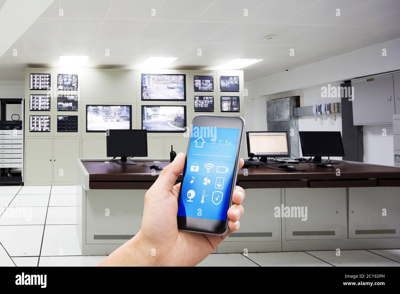 Mobile phone control center hi-res stock photography and images - Alamy