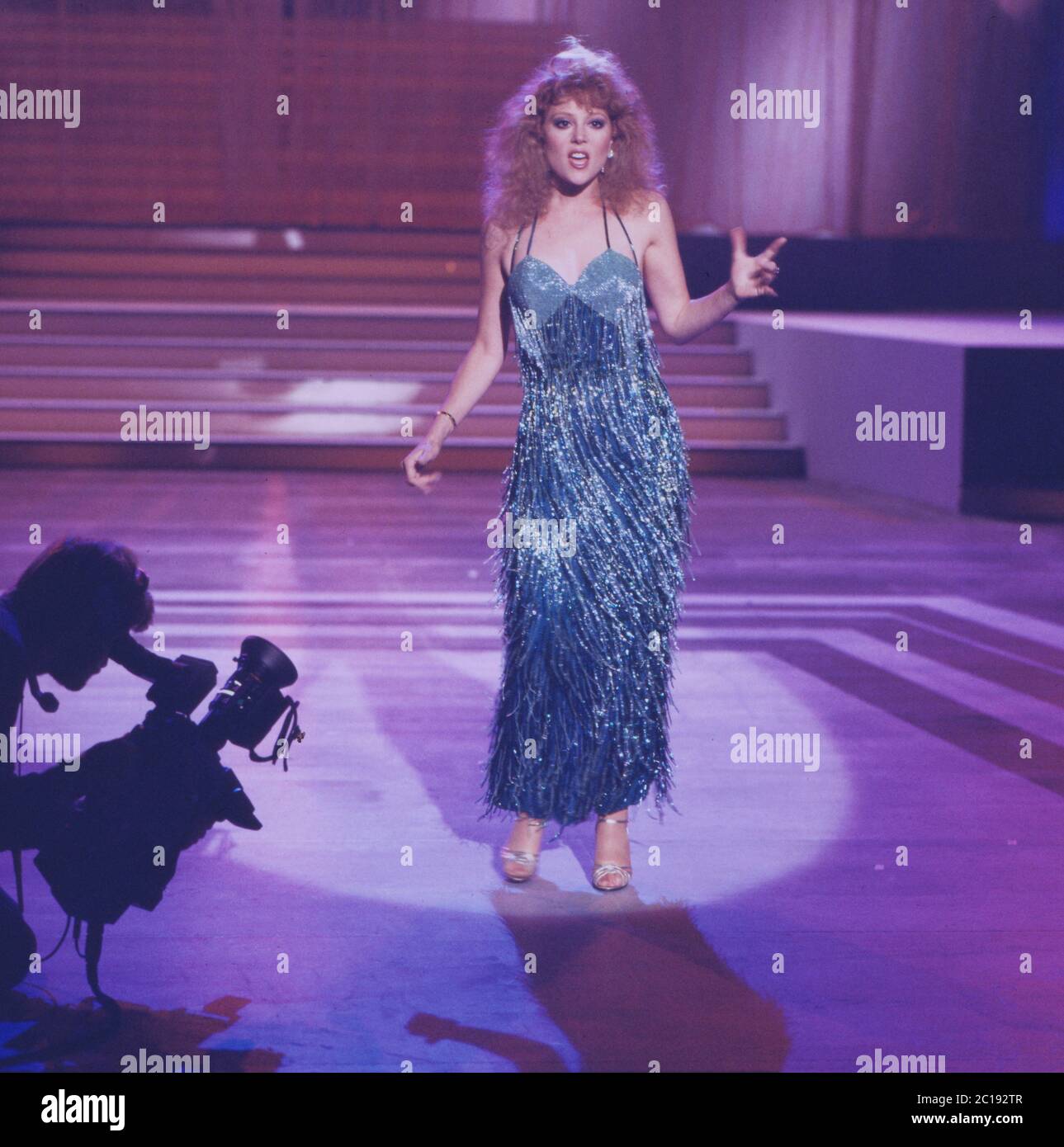 Audrey Landers, amerikanische Schauspielerin und Sängerin, bein einem ...