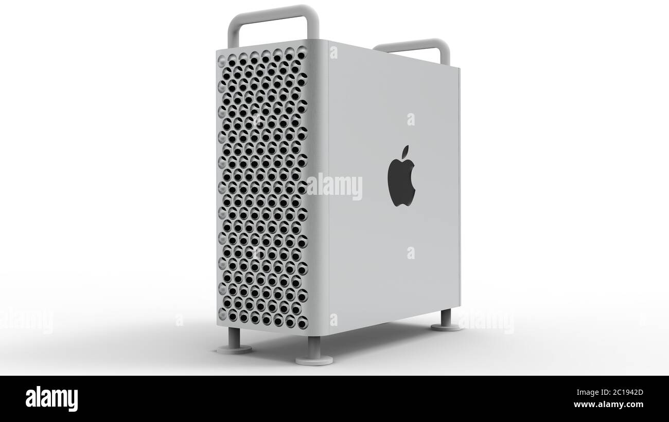 Apple MacPro 2019 on white background Stock Photo - Alamy