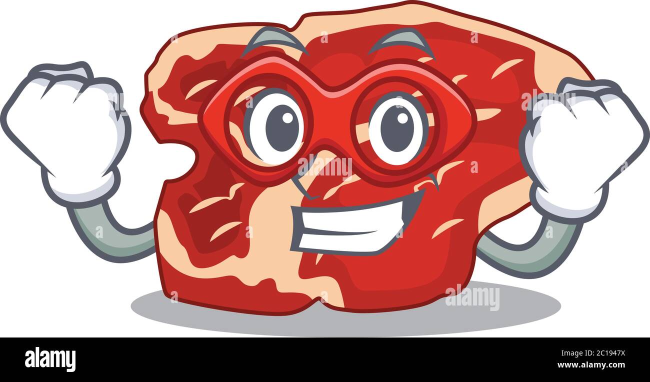 A cartoon mascot of T-bone in a fantastic Super hero character Stock ...