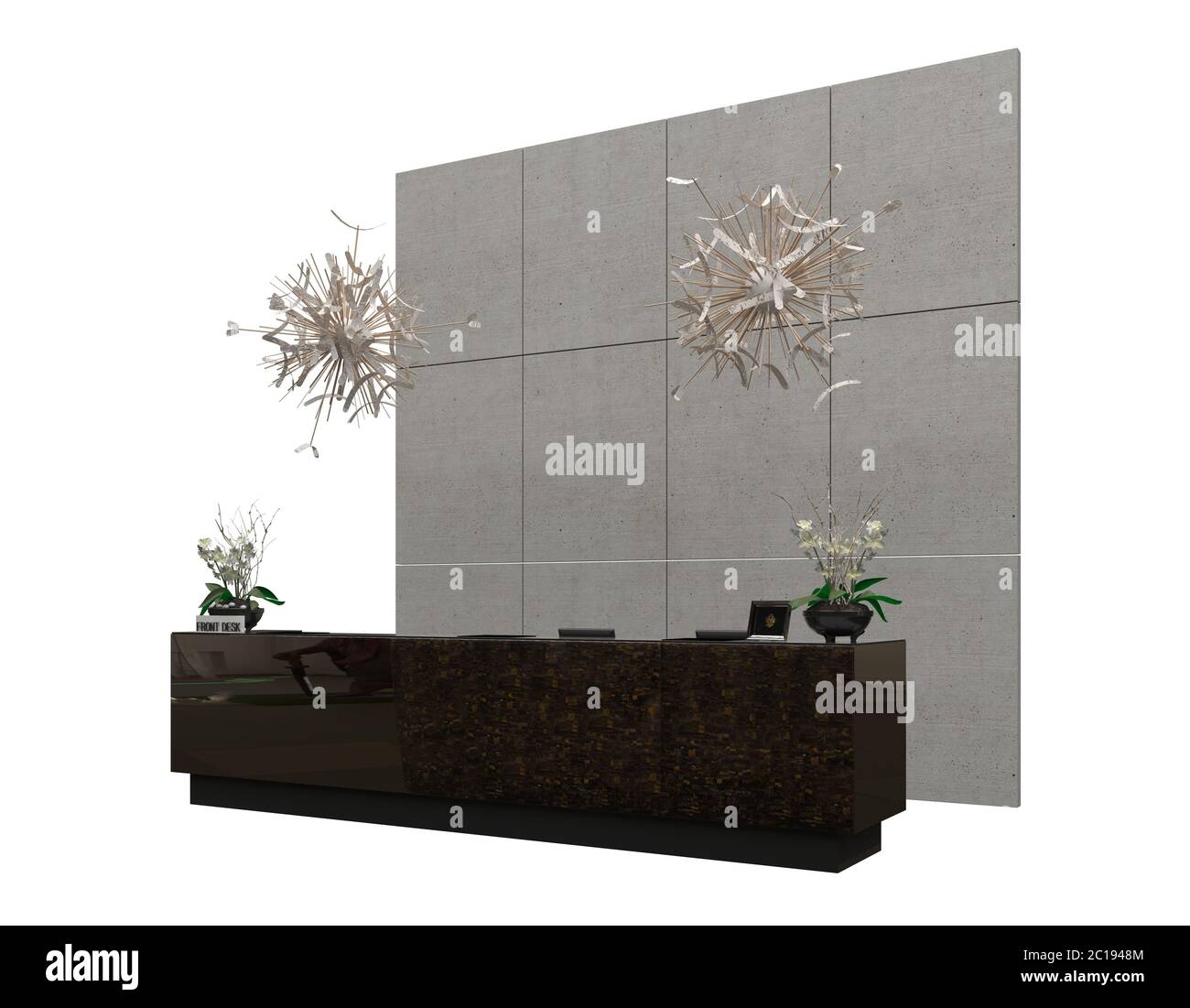 Reception isolated on white background 3d illustration Stock Photo - Alamy