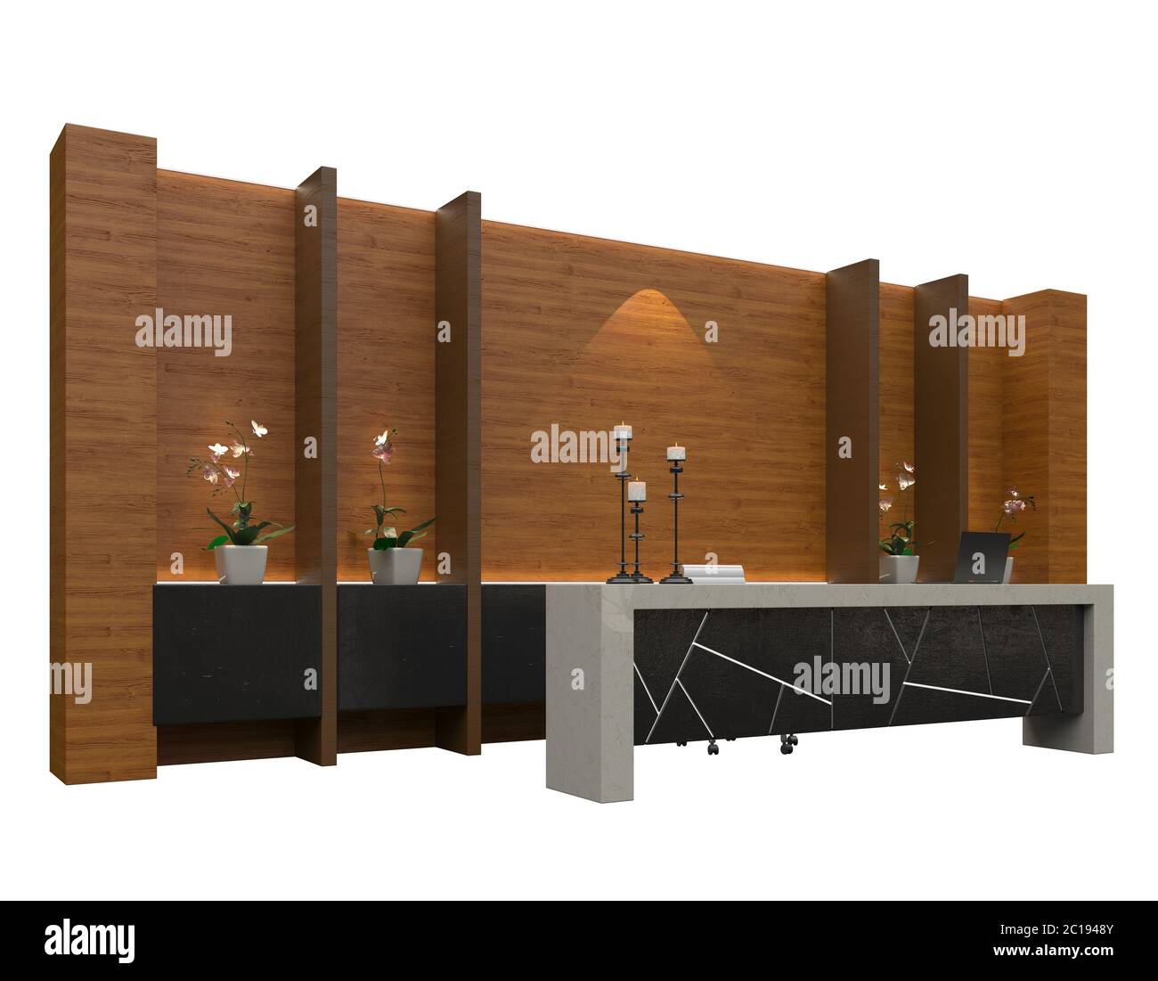 Reception isolated on white background 3d illustration Stock Photo - Alamy