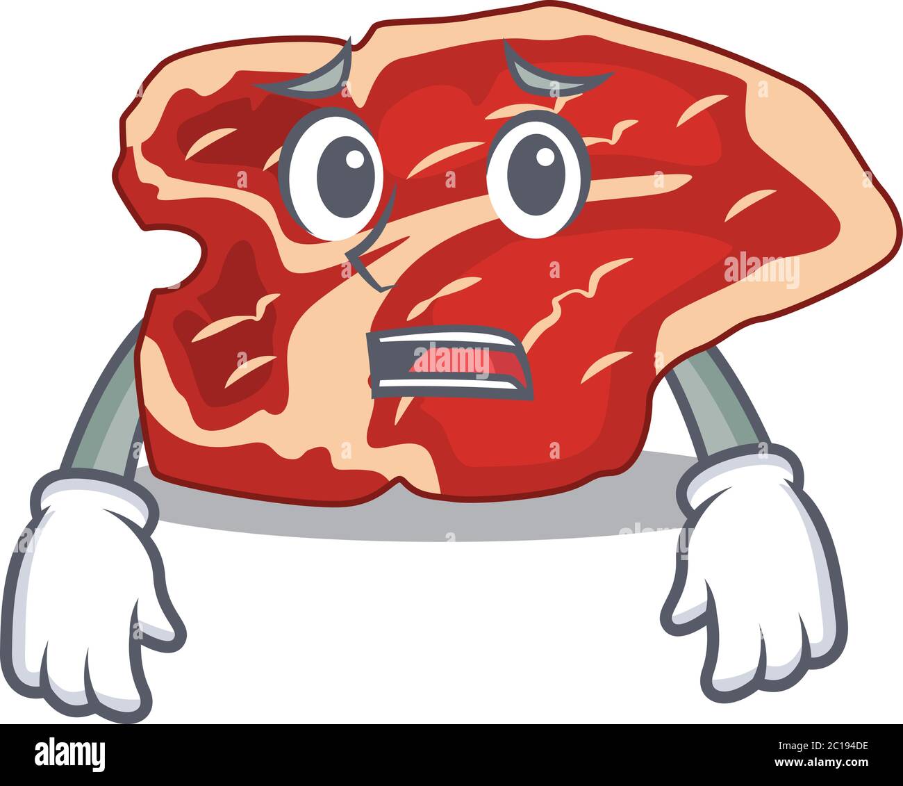Cartoon image design T-bone showing worried face Stock Vector Image ...