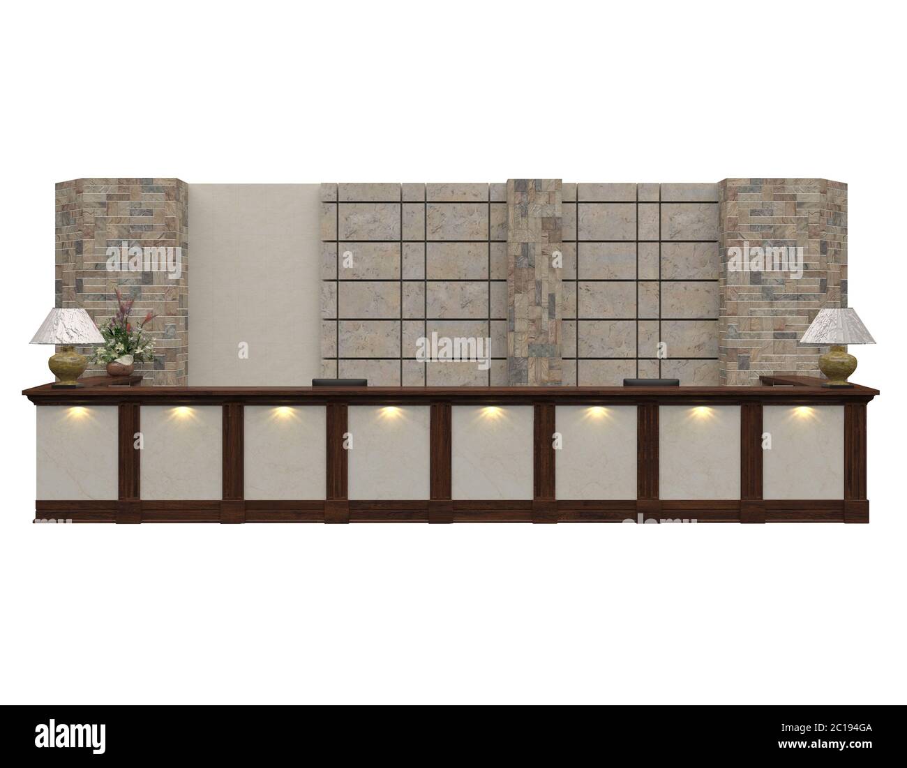 Reception isolated on white background 3d illustration Stock Photo - Alamy