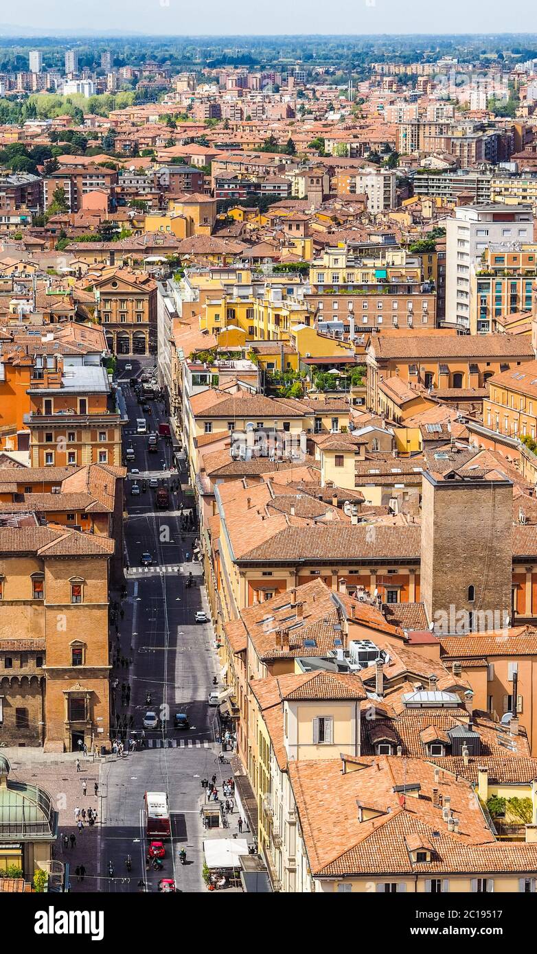 Aerial view of Bologna (hdr Stock Photo - Alamy