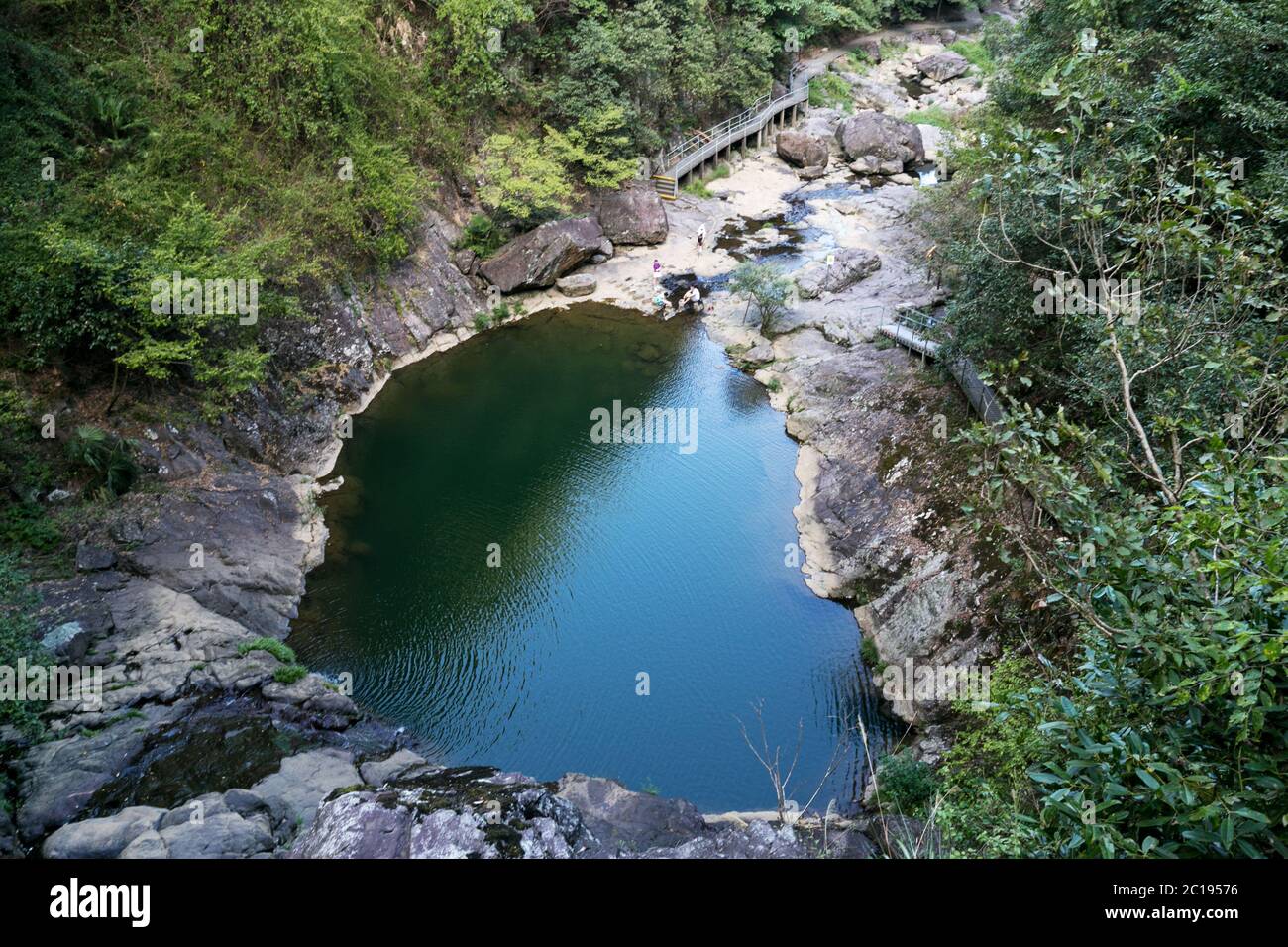 beautiful pond in valley Stock Photo - Alamy