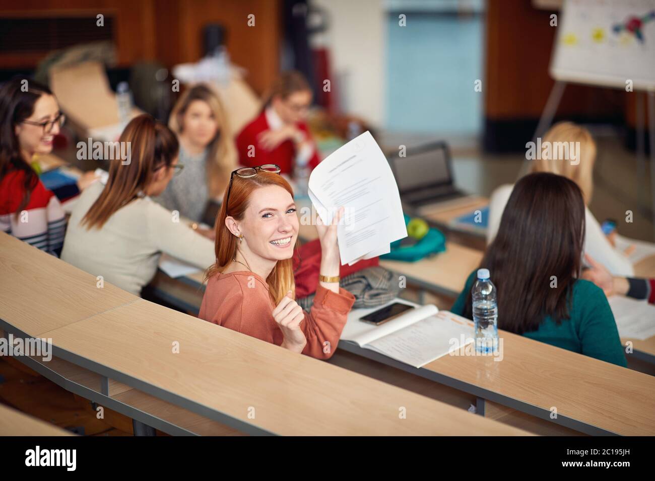Student sitting exam hall hi-res stock photography and images - Alamy
