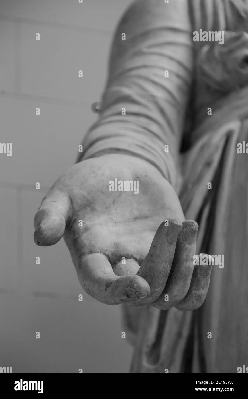 stone statue detail of human hand Stock Photo - Alamy