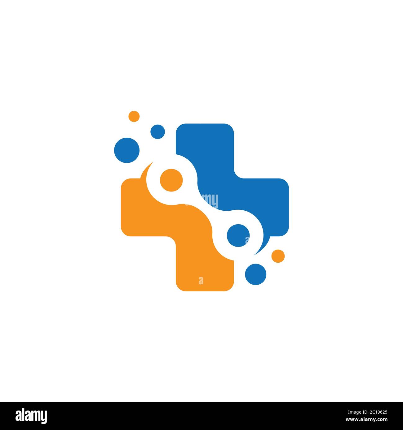 Medical technology logo design concept vector template illustration ...