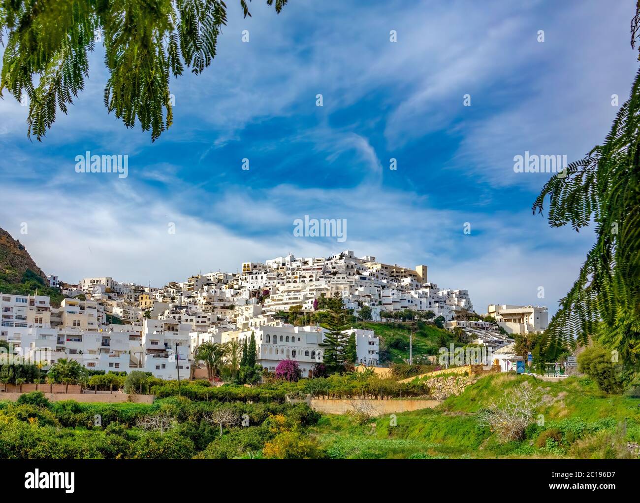 Charming view of the white town Mojacar, in Spain Stock Photo - Alamy
