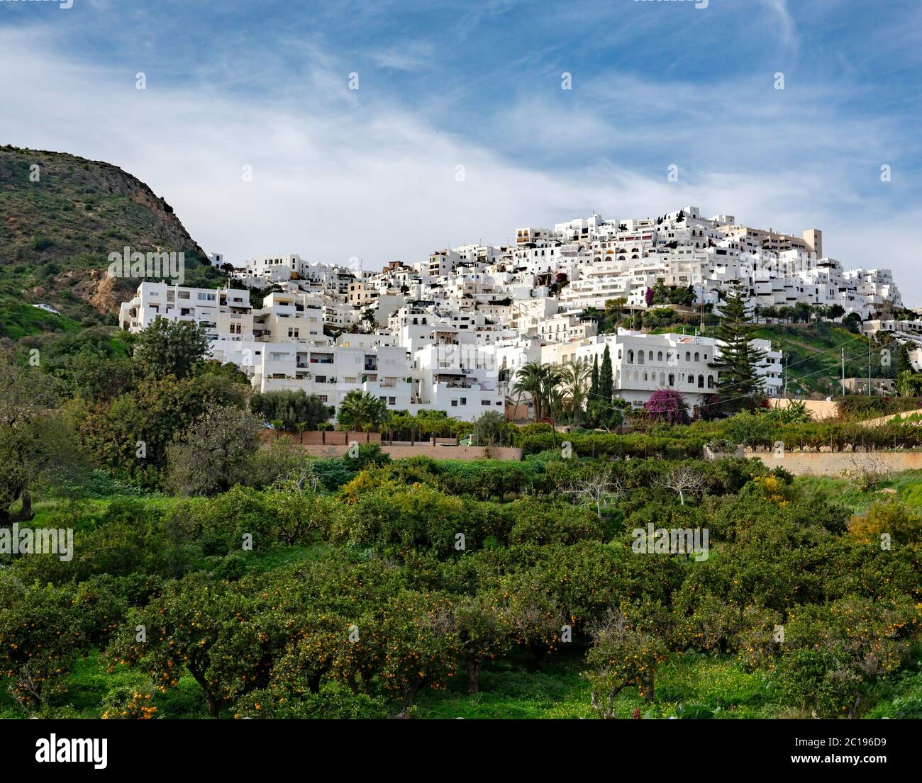 Charming view of the white town Mojacar, in Spain Stock Photo - Alamy