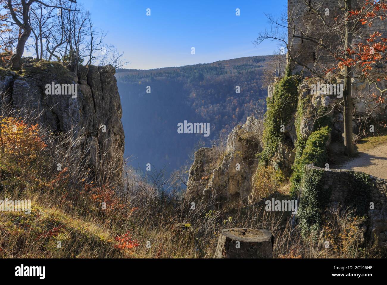 Autumn mood, canyon at Ruins Reussenstein Stock Photo - Alamy