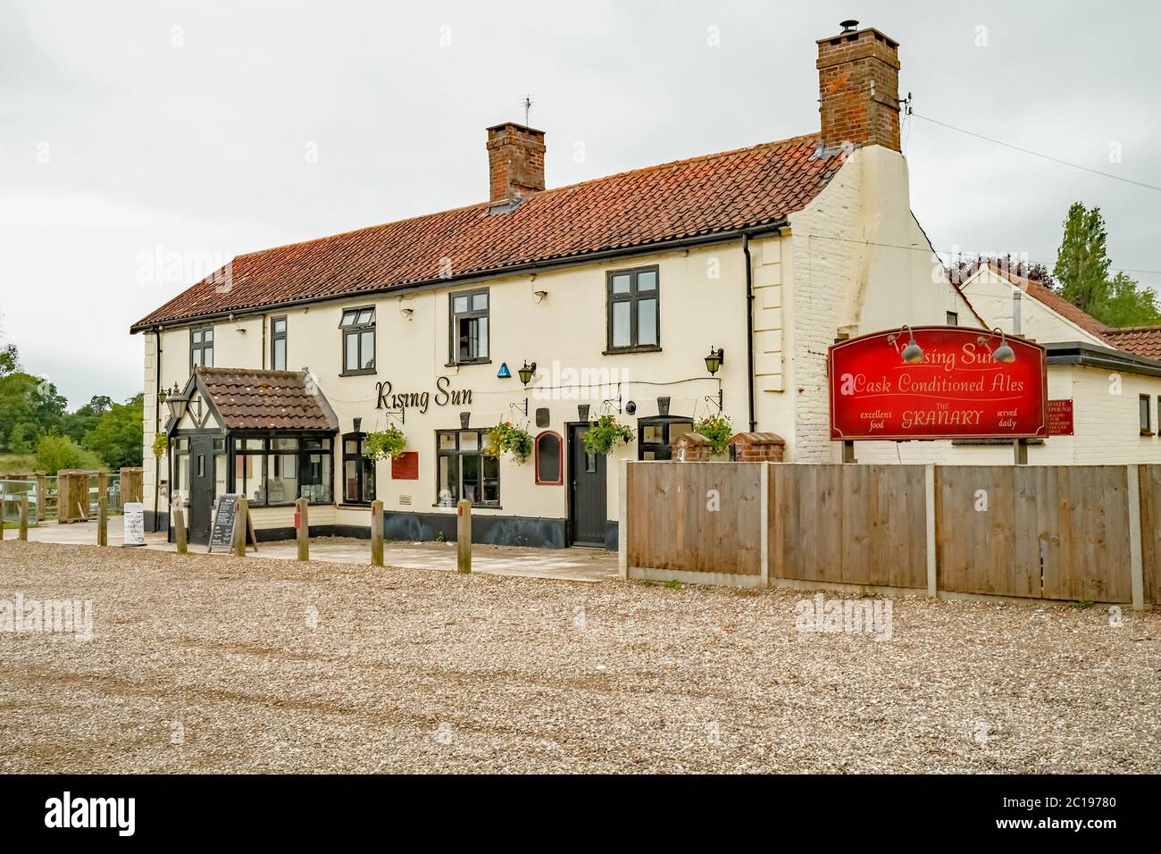 The Rising Sun pub in the Norfolk village of Coltishall Stock Photo - Alamy