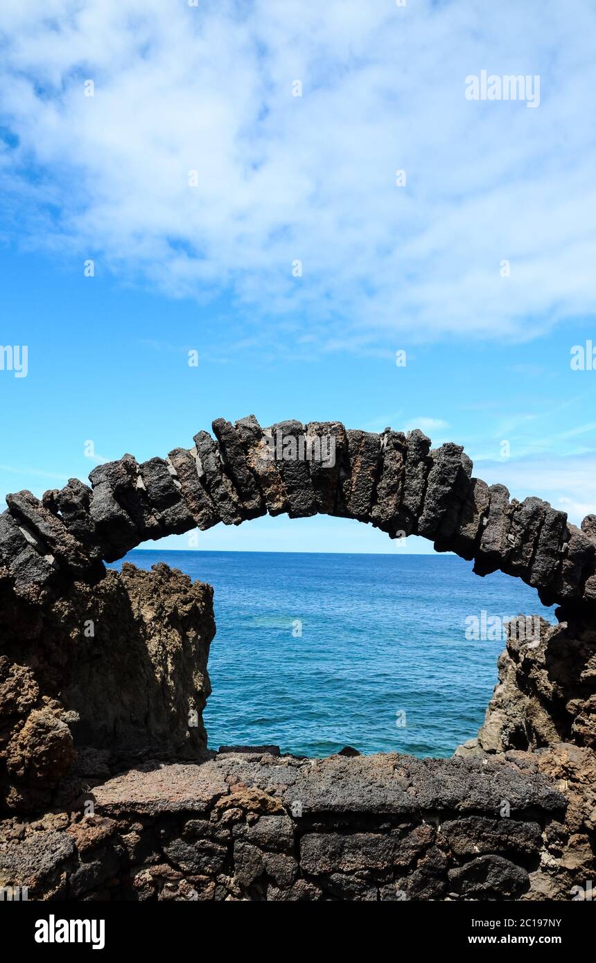 Stone Arch Window Stock Photo - Alamy
