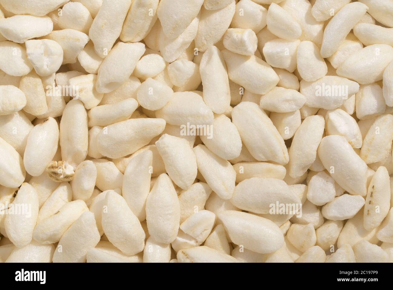 Closeup view and pattern of some puffed rice Stock Photo - Alamy