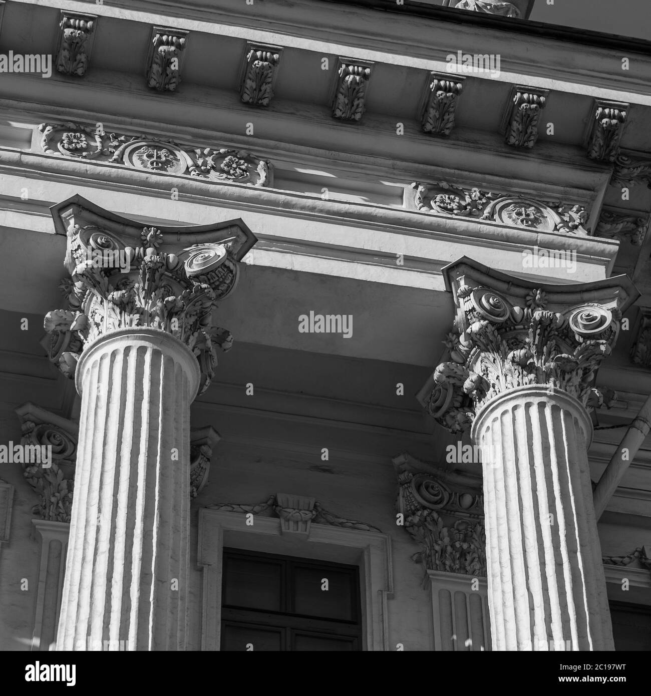 Ionic order of greek architecture Black and White Stock Photos & Images ...