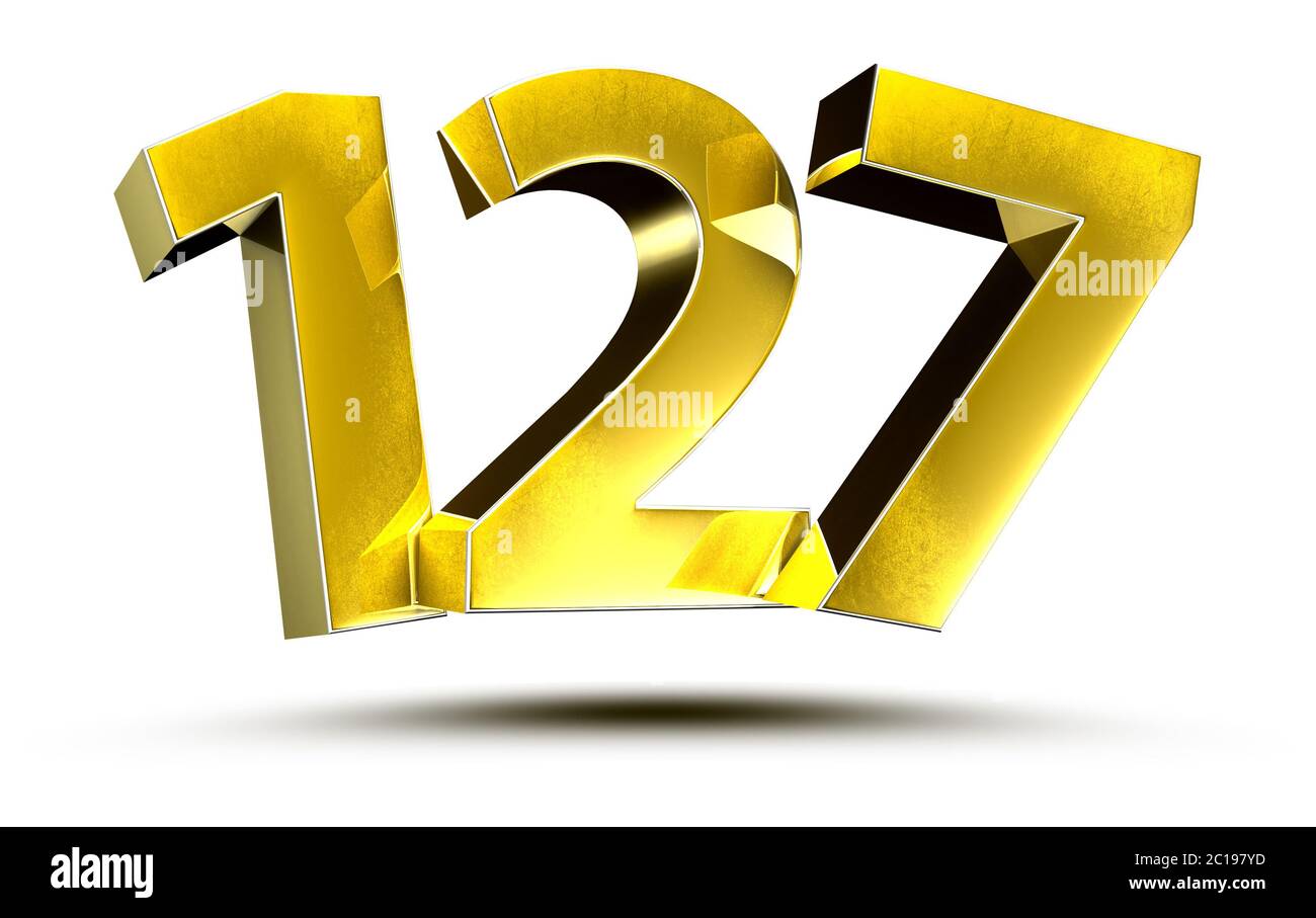 3d number 127 hi-res stock photography and images - Alamy