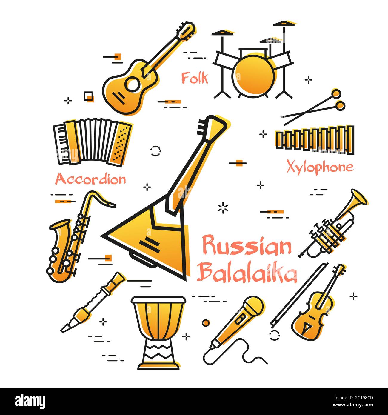 Russian folk music Stock Vector Images - Alamy