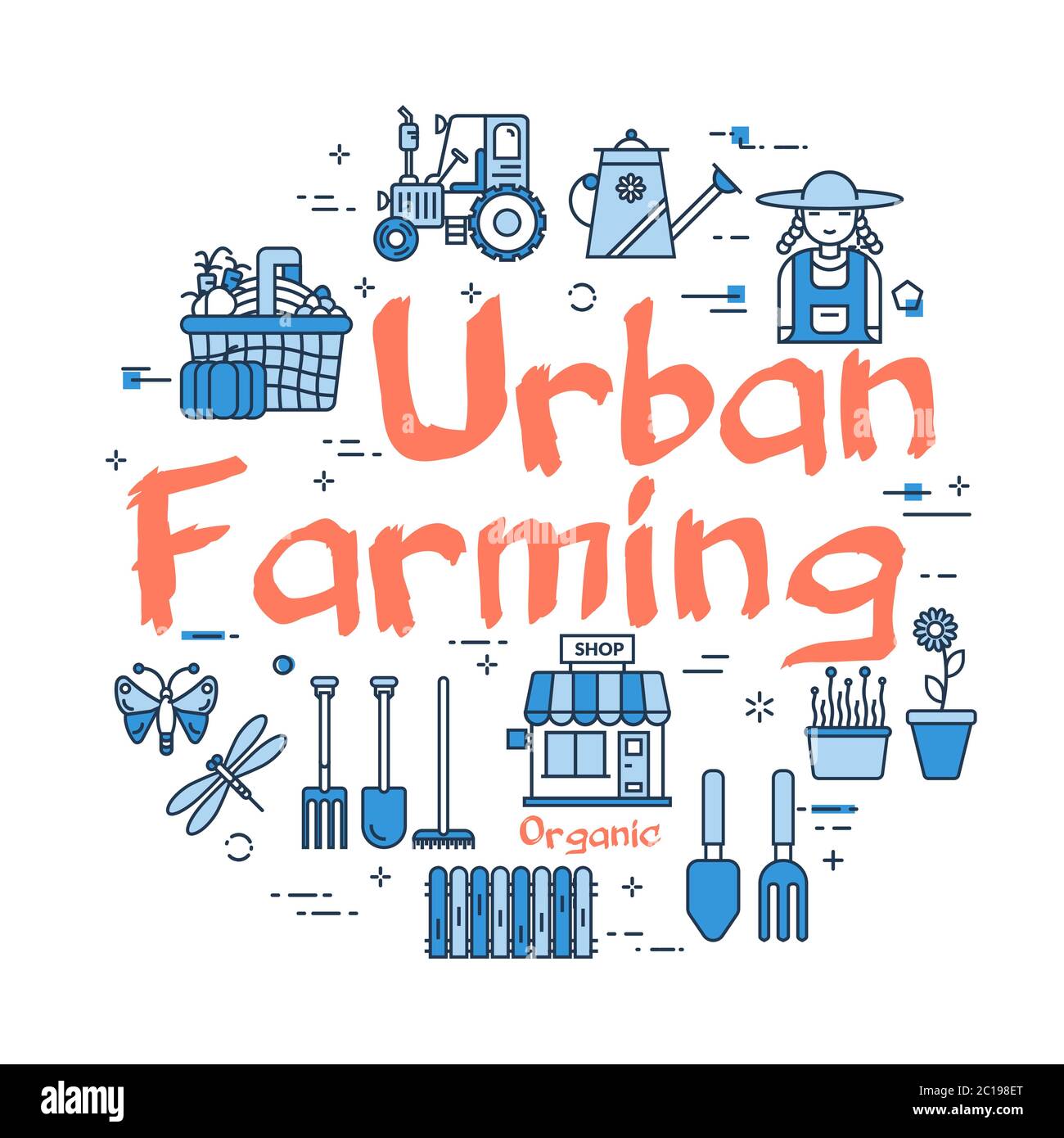 Urban agricultural farming Stock Vector Images - Alamy