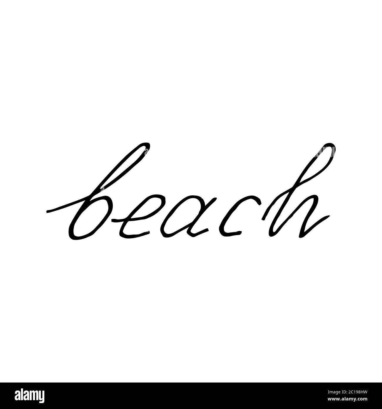hand-drawing words - beach, summer, vector Stock Vector Image & Art - Alamy
