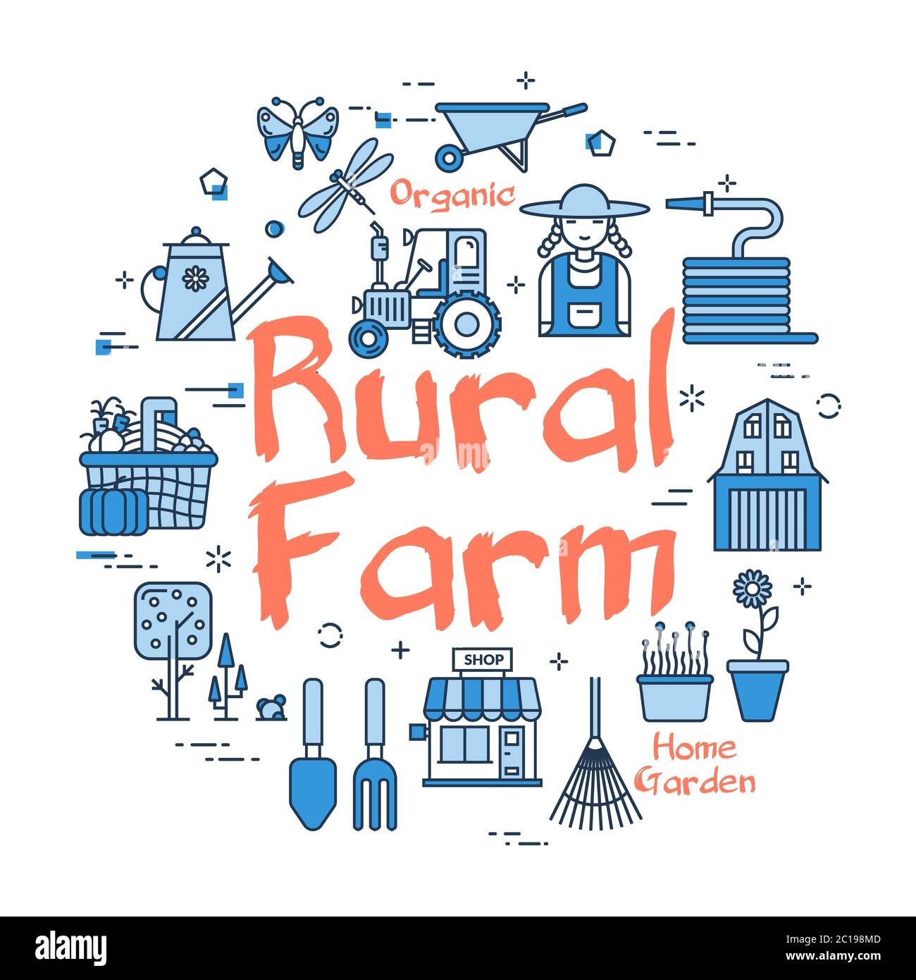 Agriculture tractor flat hi-res stock photography and images - Alamy