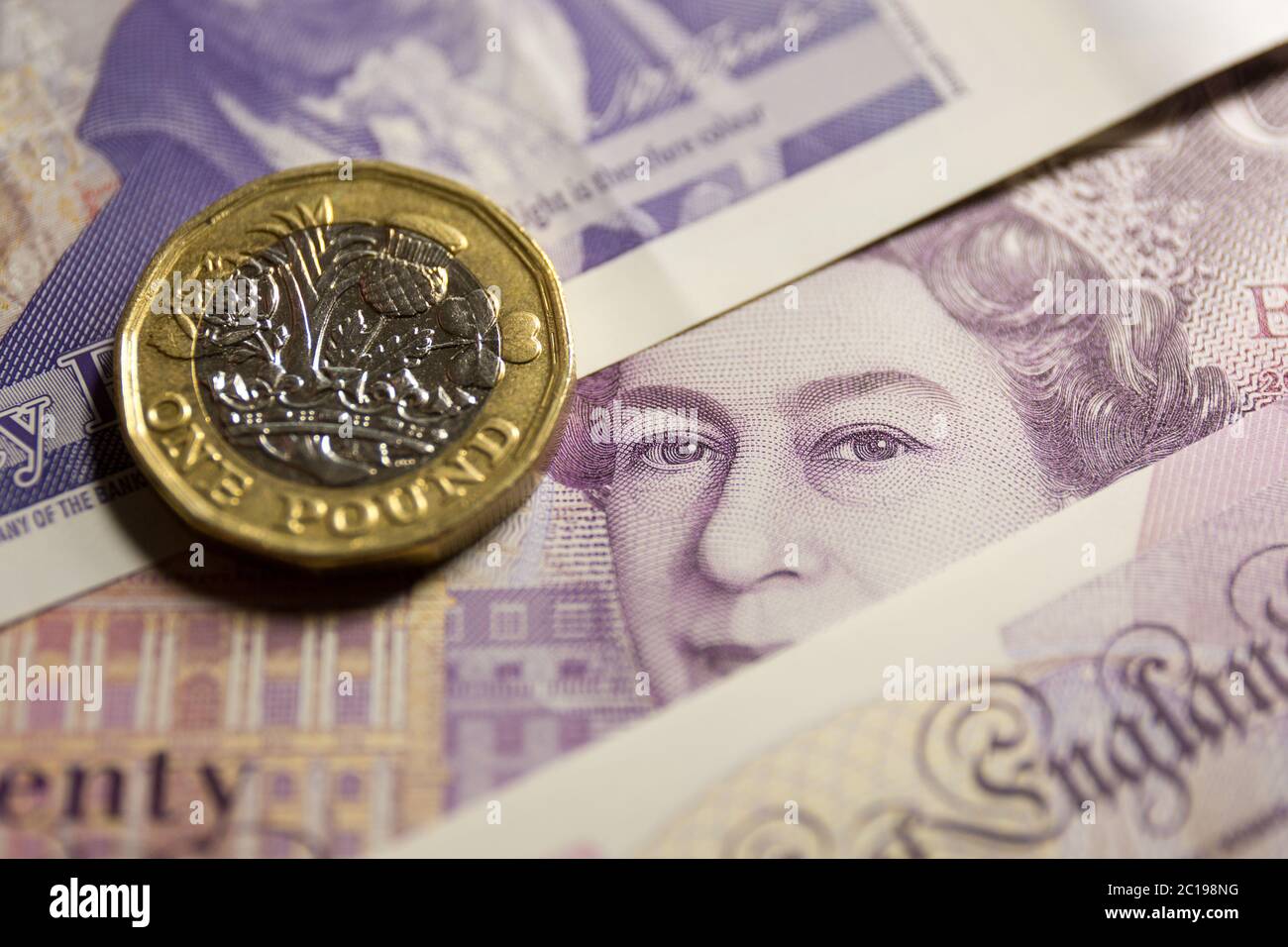 In this photo illustration The Bank of England twenty pounds (L20) note ...