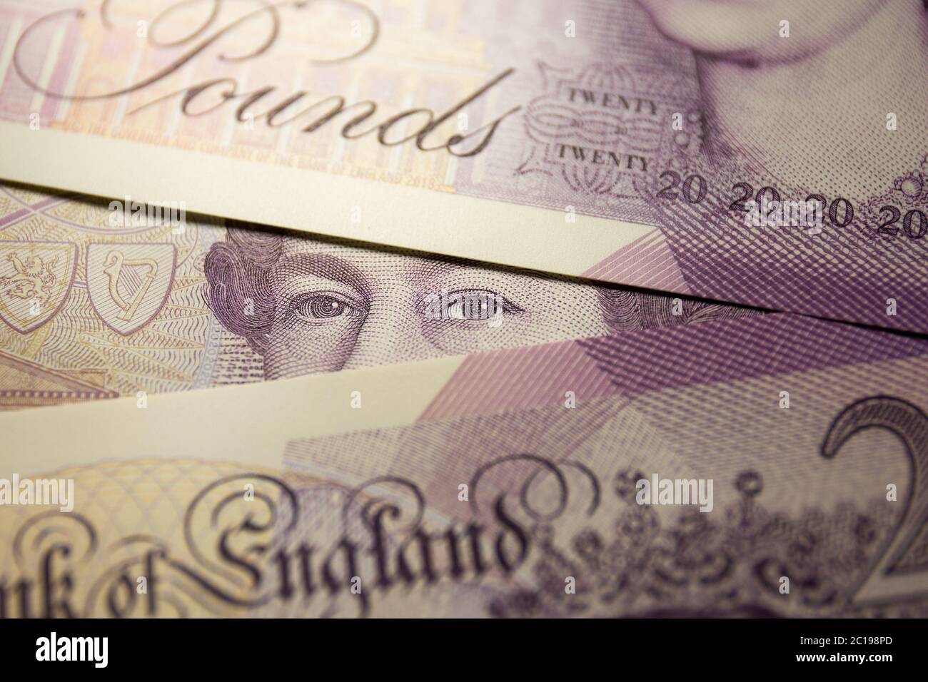 In this photo illustration banknotes of the pound sterling, The Bank of ...
