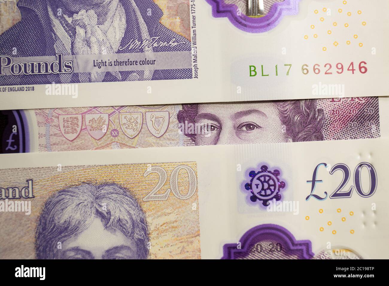In this photo illustration banknotes of the pound sterling, The Bank of ...