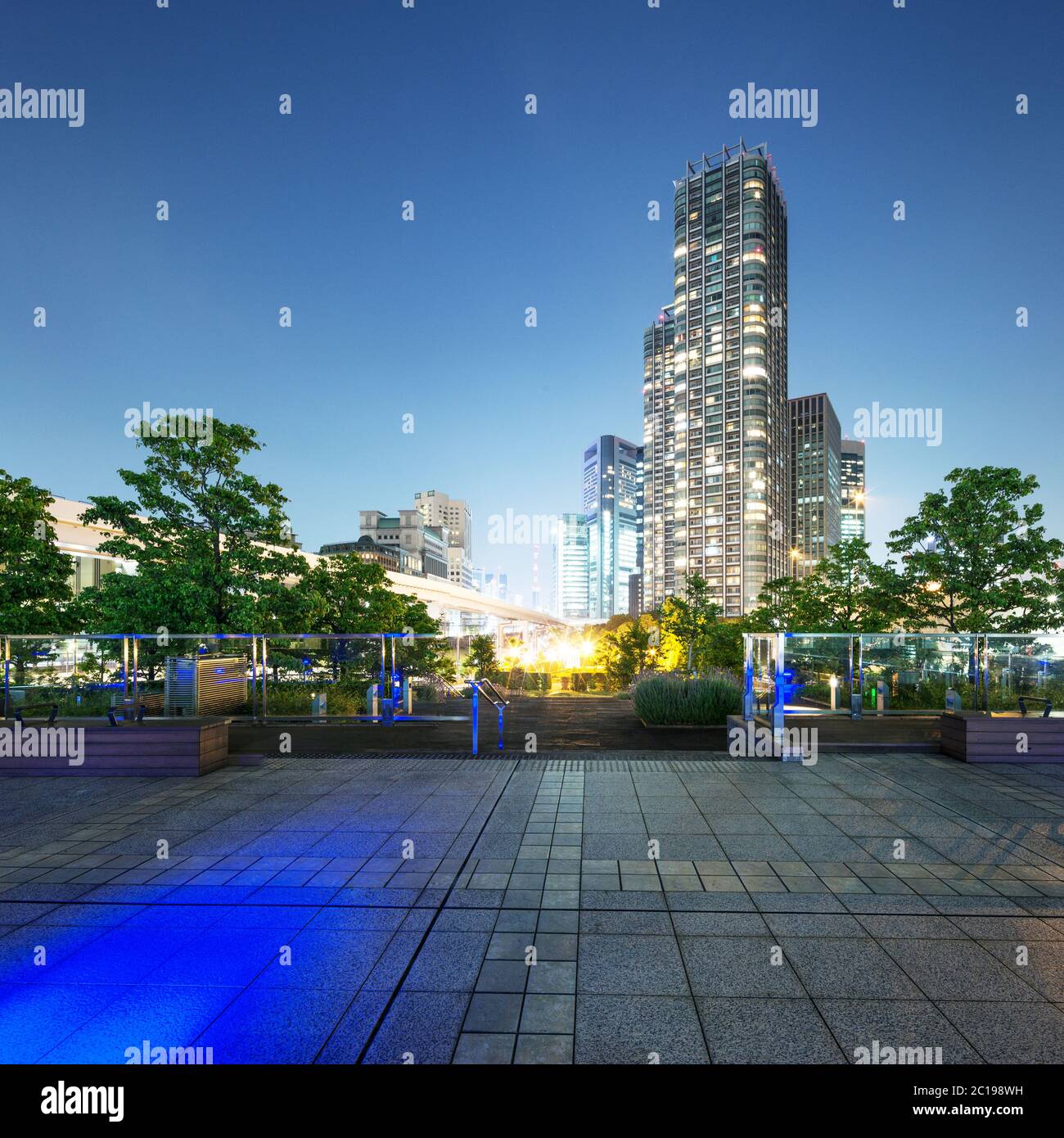 modern buildings in modern city at night Stock Photo - Alamy