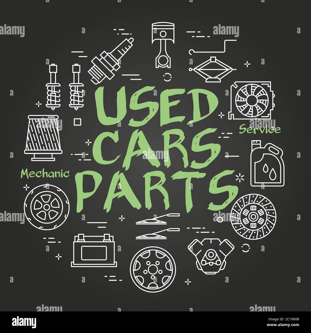 Salvage Car Parts Clip Art