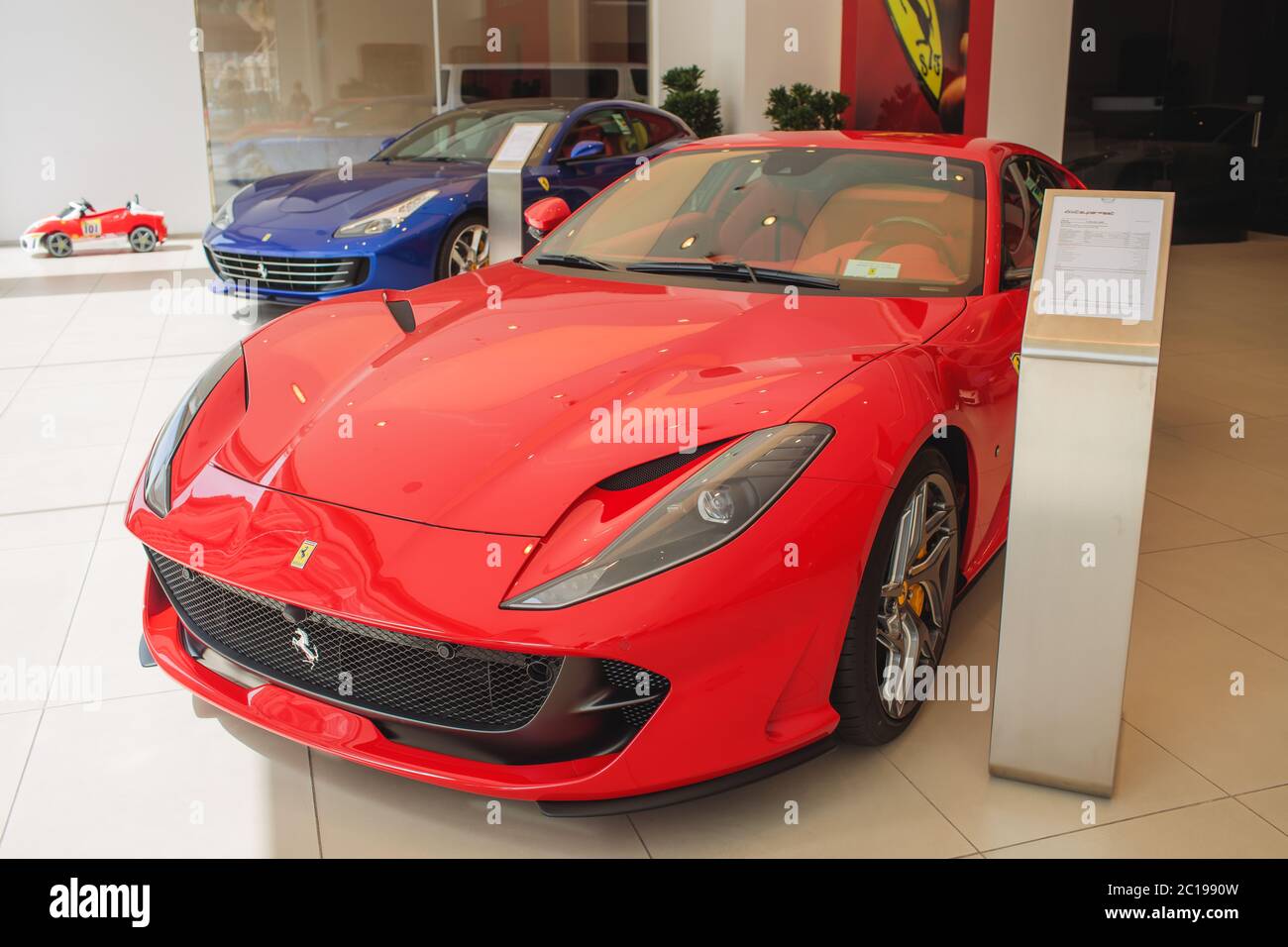Qatar, Doha 01/03/2020 : Ferrari F12 and lamborghini huracan at the ...
